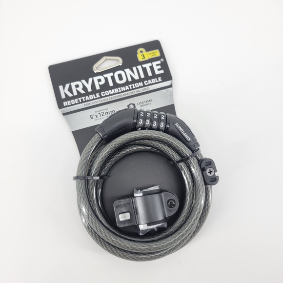 kryptonite | Other | New Kryptonite Resettable Cable Lock Bike Black ...